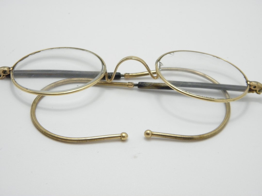 Antique Solid 9ct Gold Reading Glasses 1942 in Original Box - Etsy