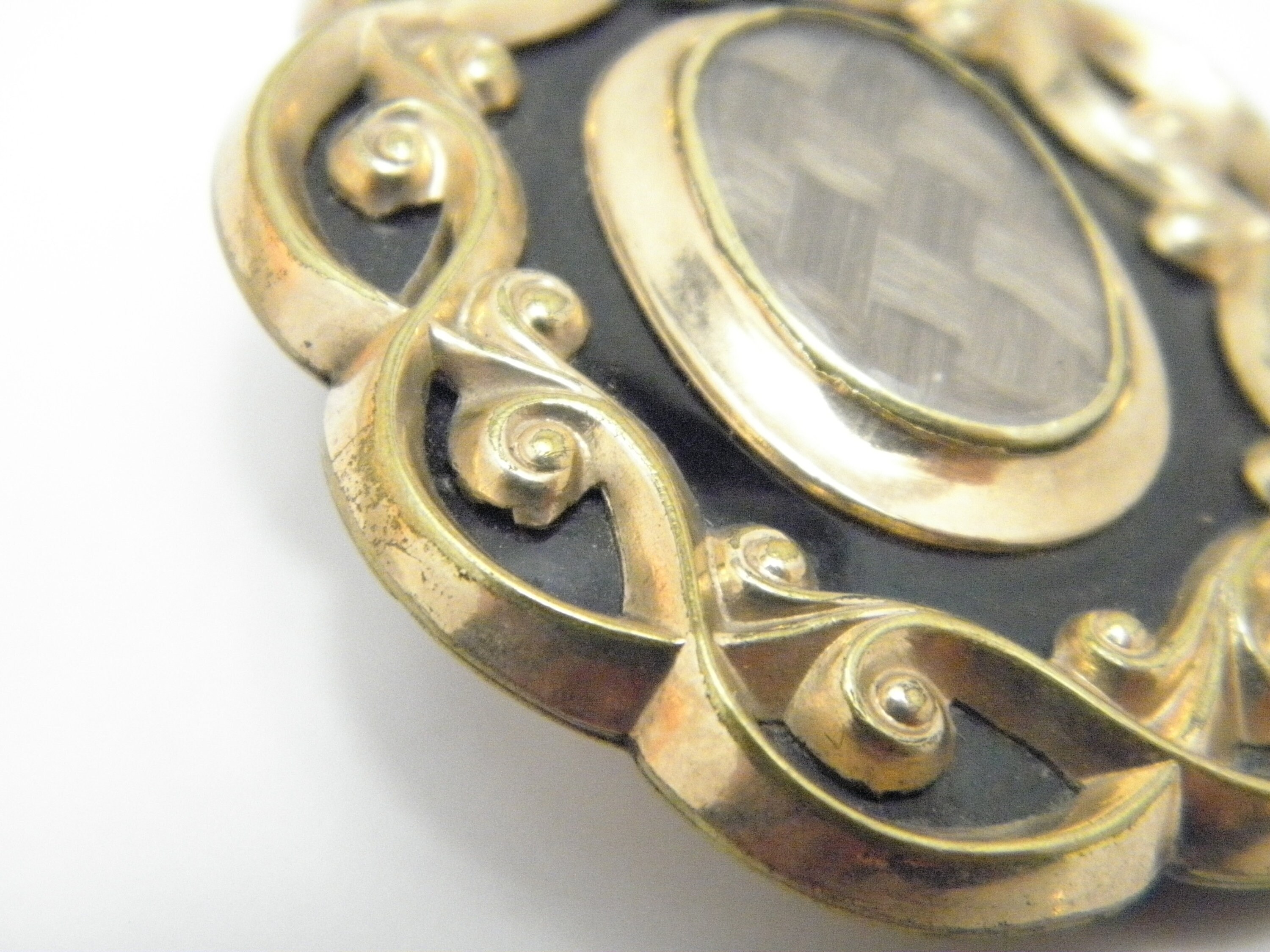 Antique 9ct Gold Enamel Mourning Locket Brooch Pin C1850 Heavy - Etsy