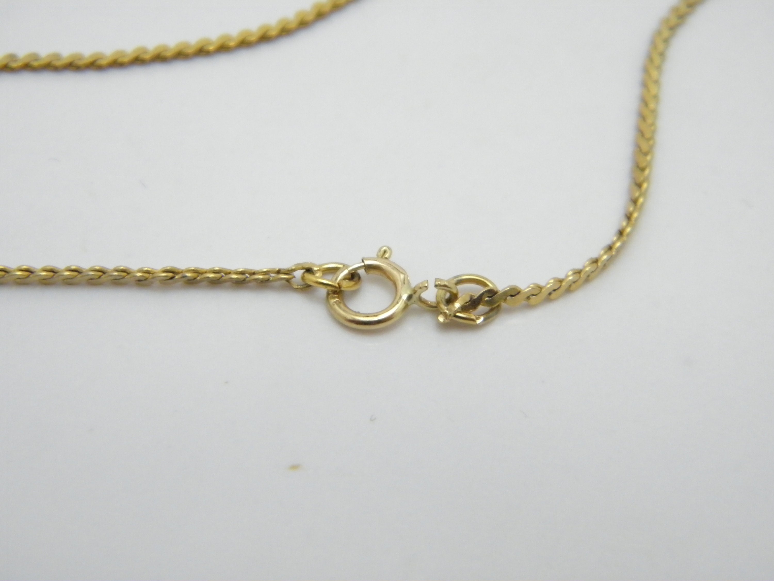 Vintage 9ct Gold Quartz Divining Pendant Necklace 30 Inch Byzantine ...