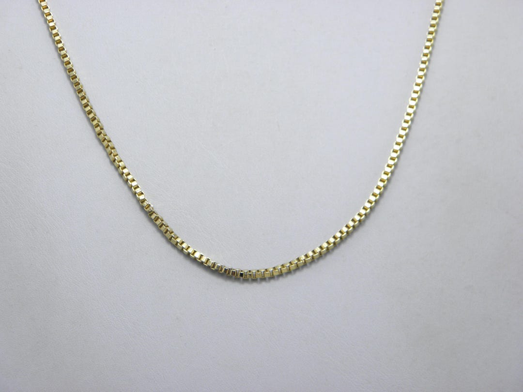 Antique 8ct Gold Heavy Box Chain Necklace 23 Inch 2mm Wide 10g - Etsy