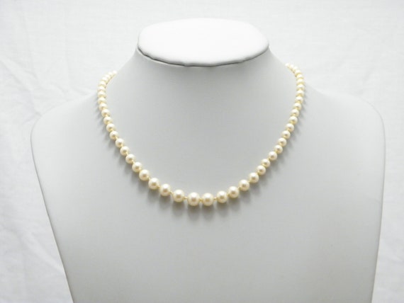Antique 9ct Gold Pearl Graduated Opera Necklace 17 In… - Gem