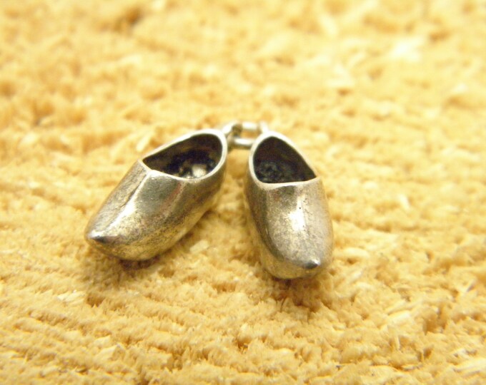 Antique / Vintage Sterling Silver Large Pair of Clogs Charm for ...