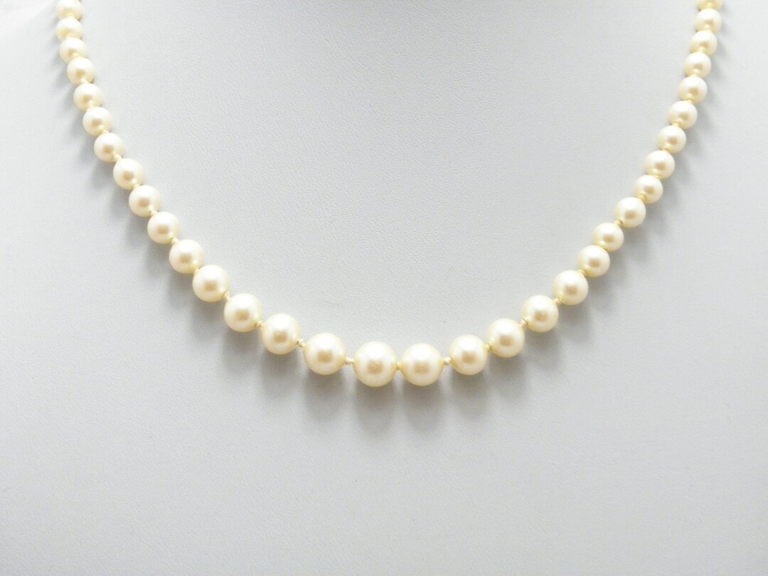 Antique 9ct Gold Pearl Graduated Opera Necklace 17 Inch Stunning C1890 ...