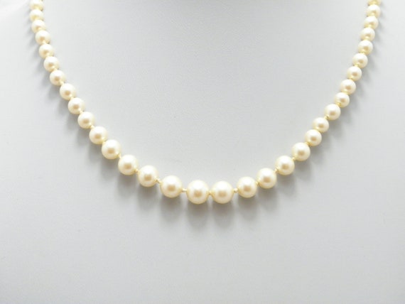 Antique 9ct Gold Pearl Graduated Opera Necklace 17 In… - Gem