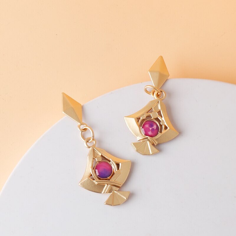Yae Miko Genshin Impact Earrings Yae Miko Inspired Stud - Etsy UK