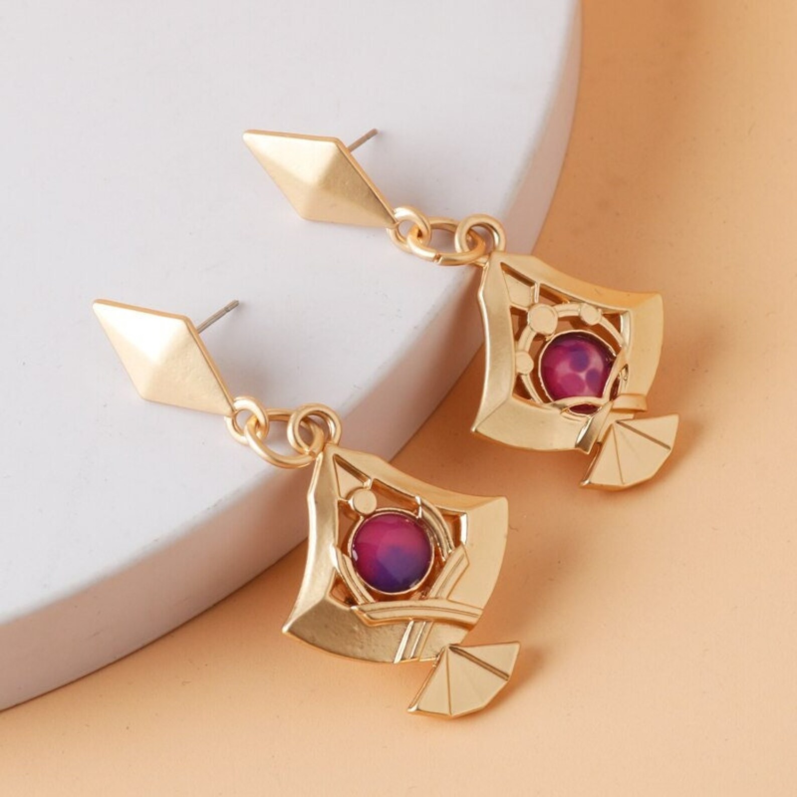 Yae Miko Genshin Impact Earrings Yae Miko Inspired Stud - Etsy UK