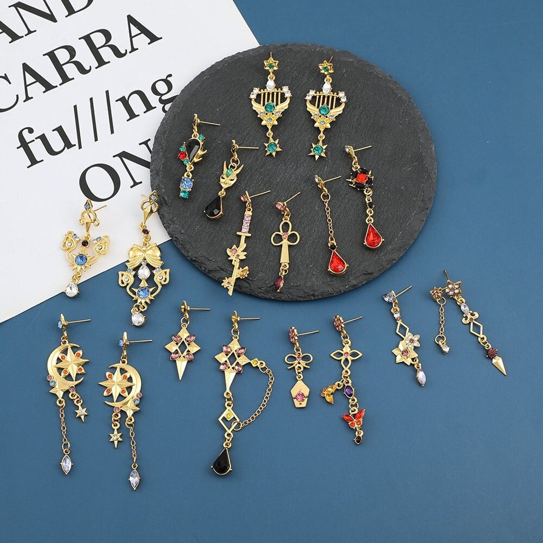 Genshin Impact Stud Earrings, Xiao Genshin, Venti Genshin, Zhongli ...