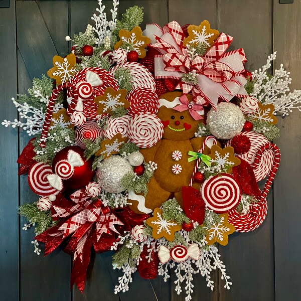 Gingerbread Wreath - Etsy