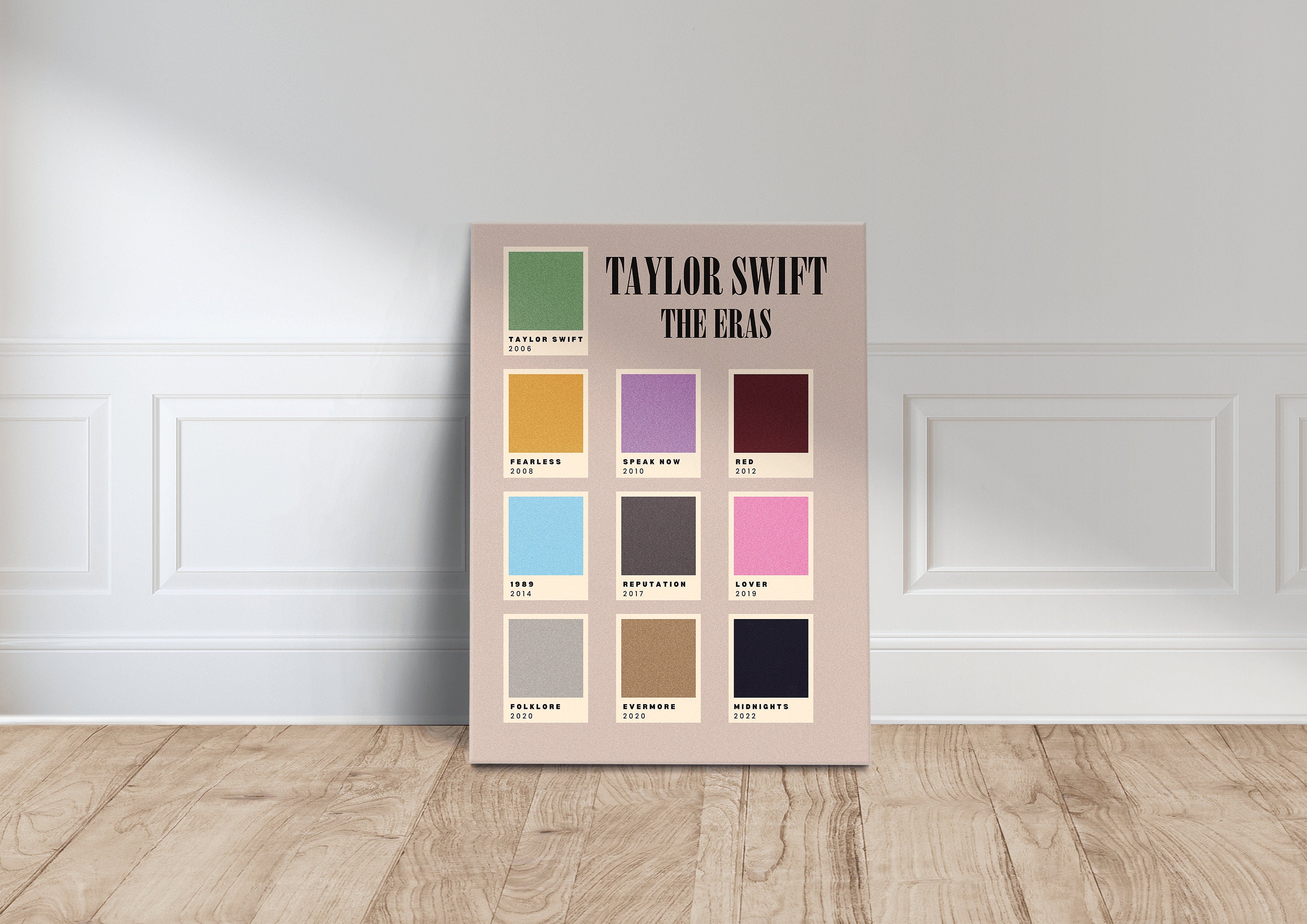 Printable Taylor Swift the Eras Tour Albums Pantone Colors - Etsy