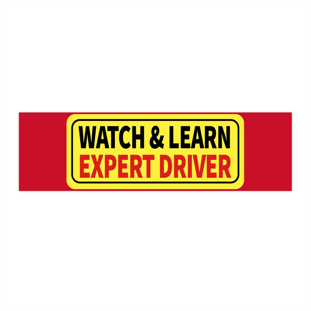Expert Driver Bumper Sticker – Funny Car Humor Decal - Etsy