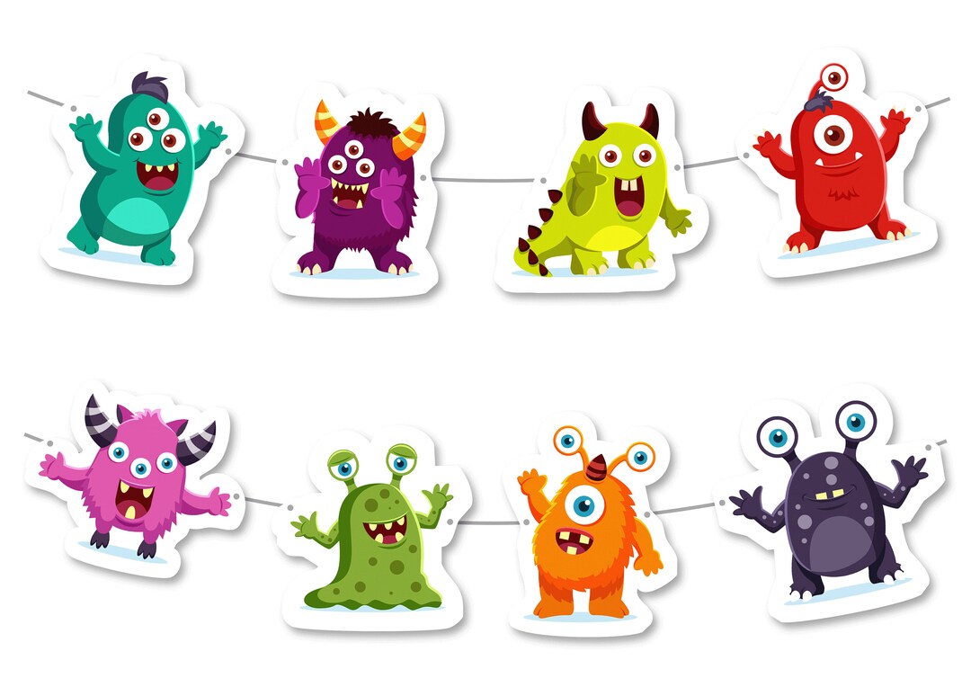 DIY Monster Banner - Monster Party Banner - Monster Party Props ...