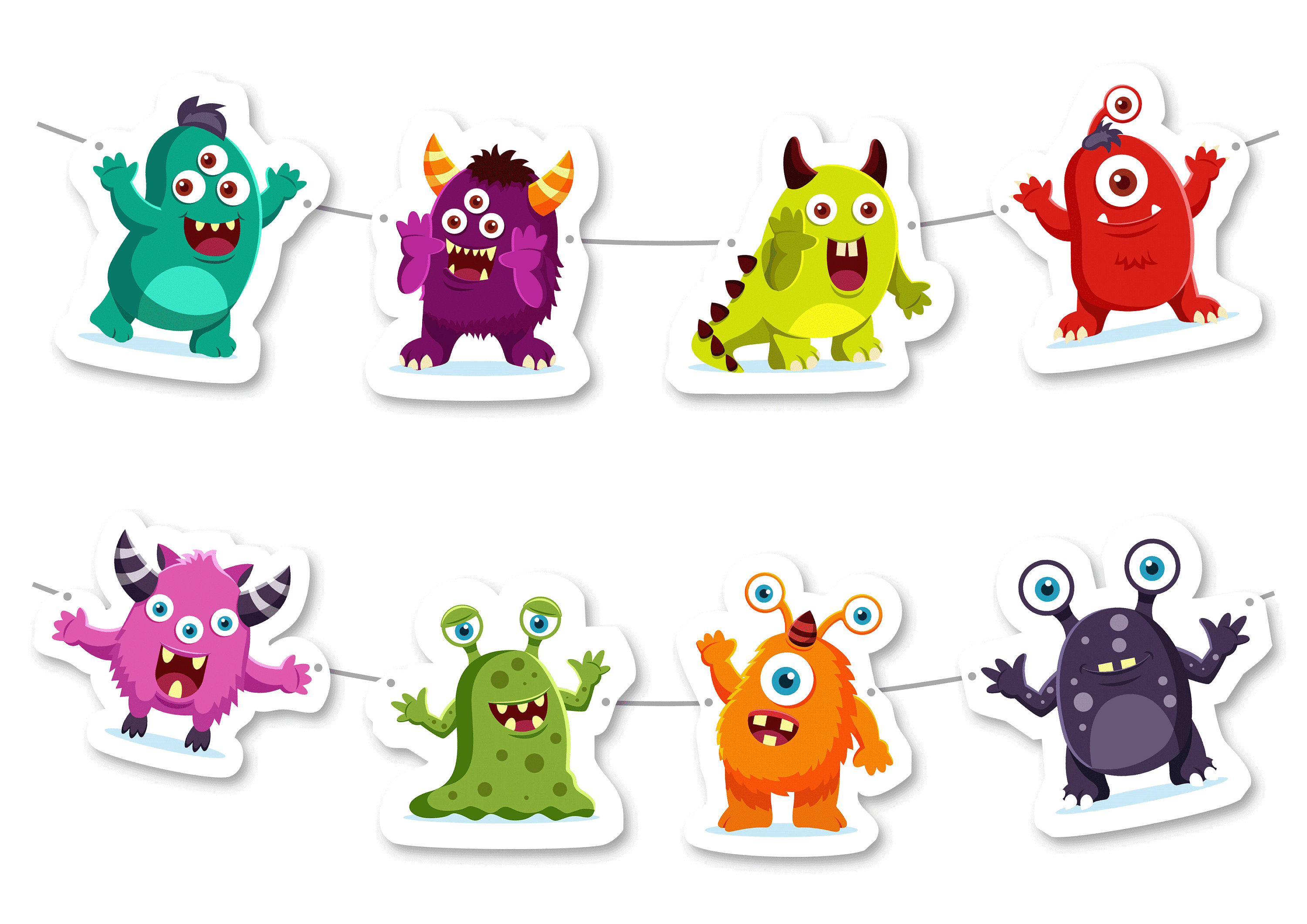 DIY Monster Banner - Monster Party Banner - Monster Party Props ...