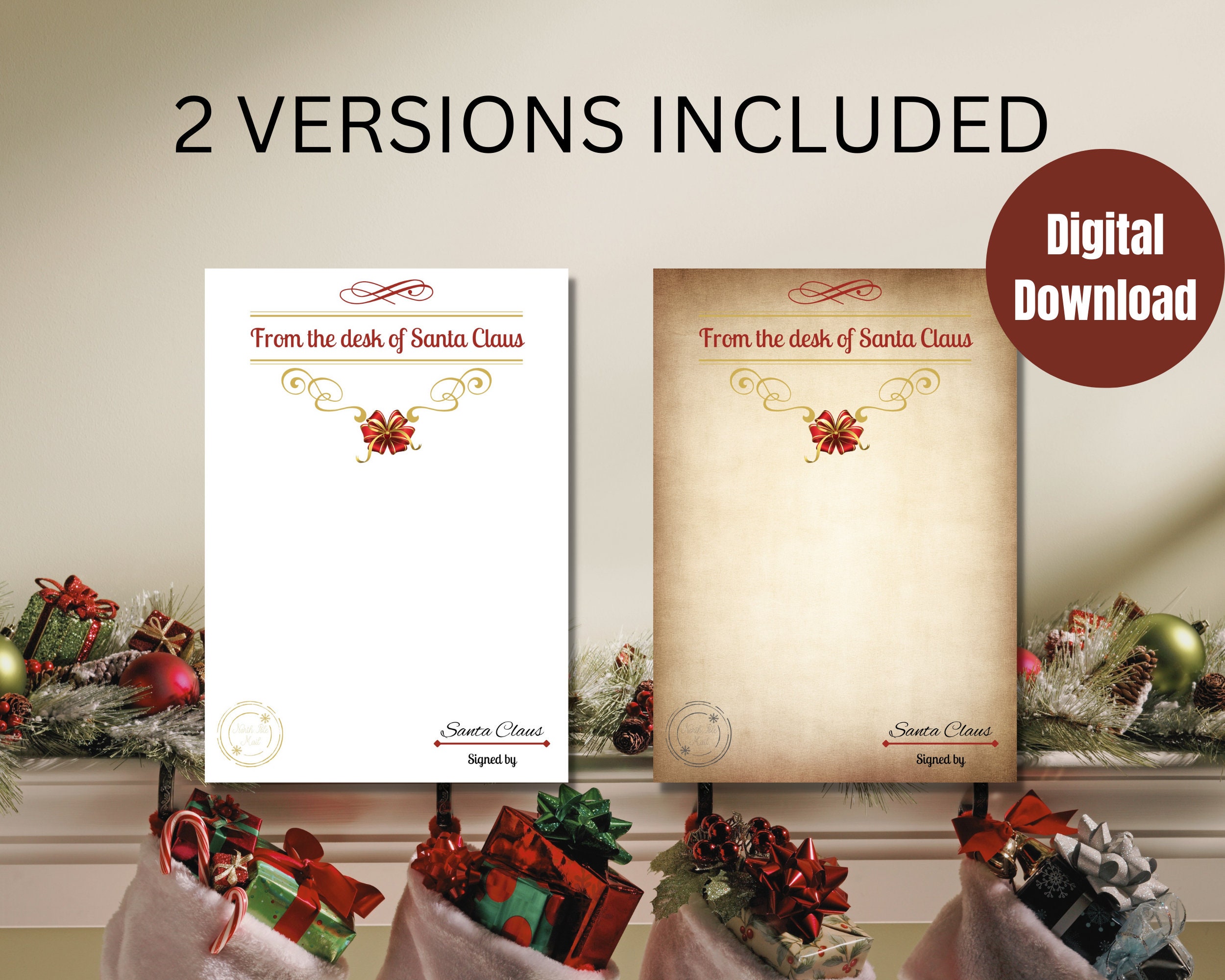 Santa Letter, Letter From Santa, Do It Yourself, Digital Download ...