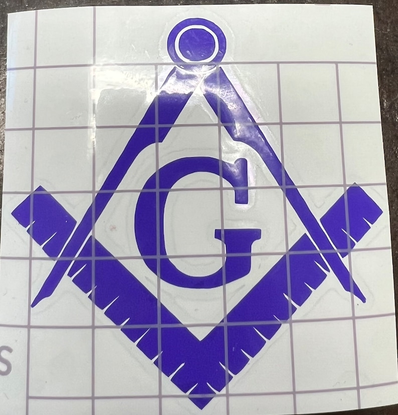 Masonic Square and Compass Decal - Etsy