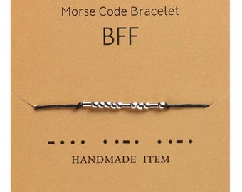 Best Btches Morse Code Bracelet Best Friend Morse Code Secret Message ...