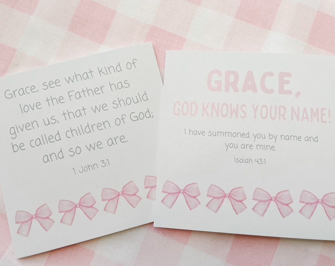 Childrens Personalized Scripture Card Sets Digital - Etsy