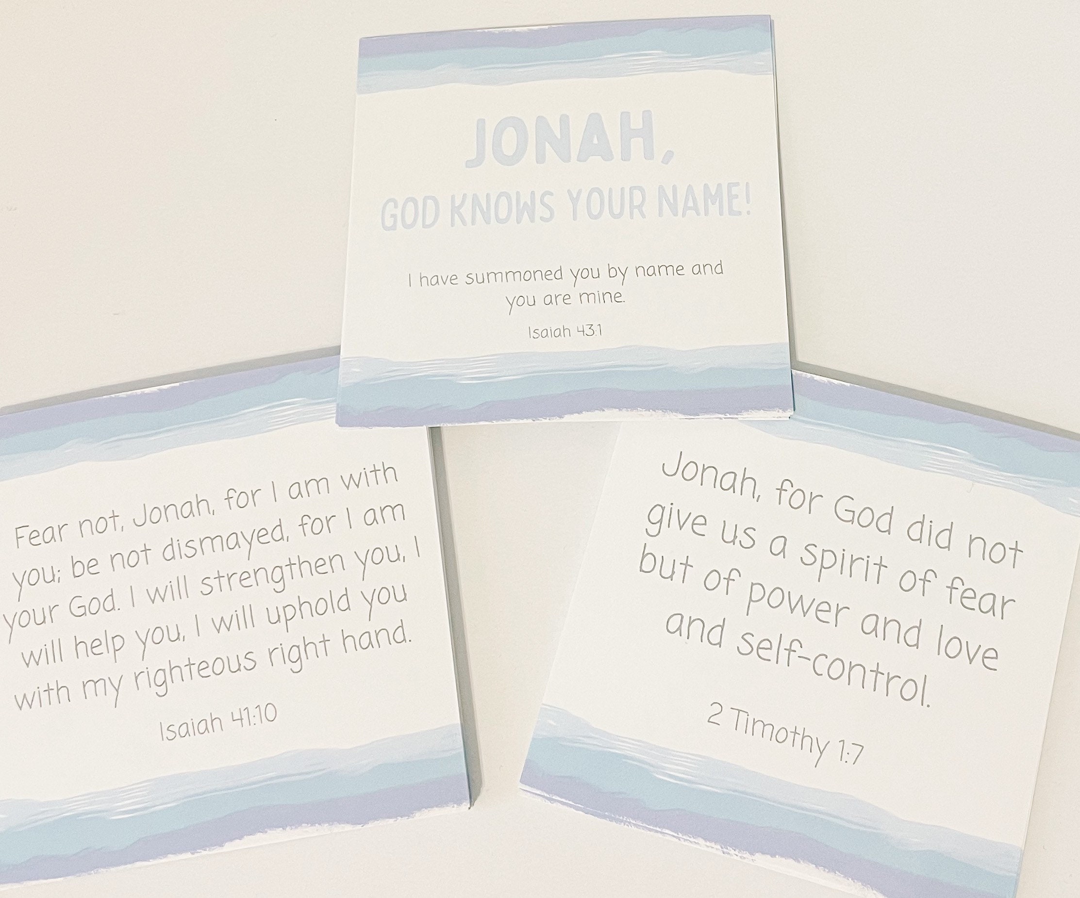 Childrens Personalized Scripture Card Sets Digital - Etsy