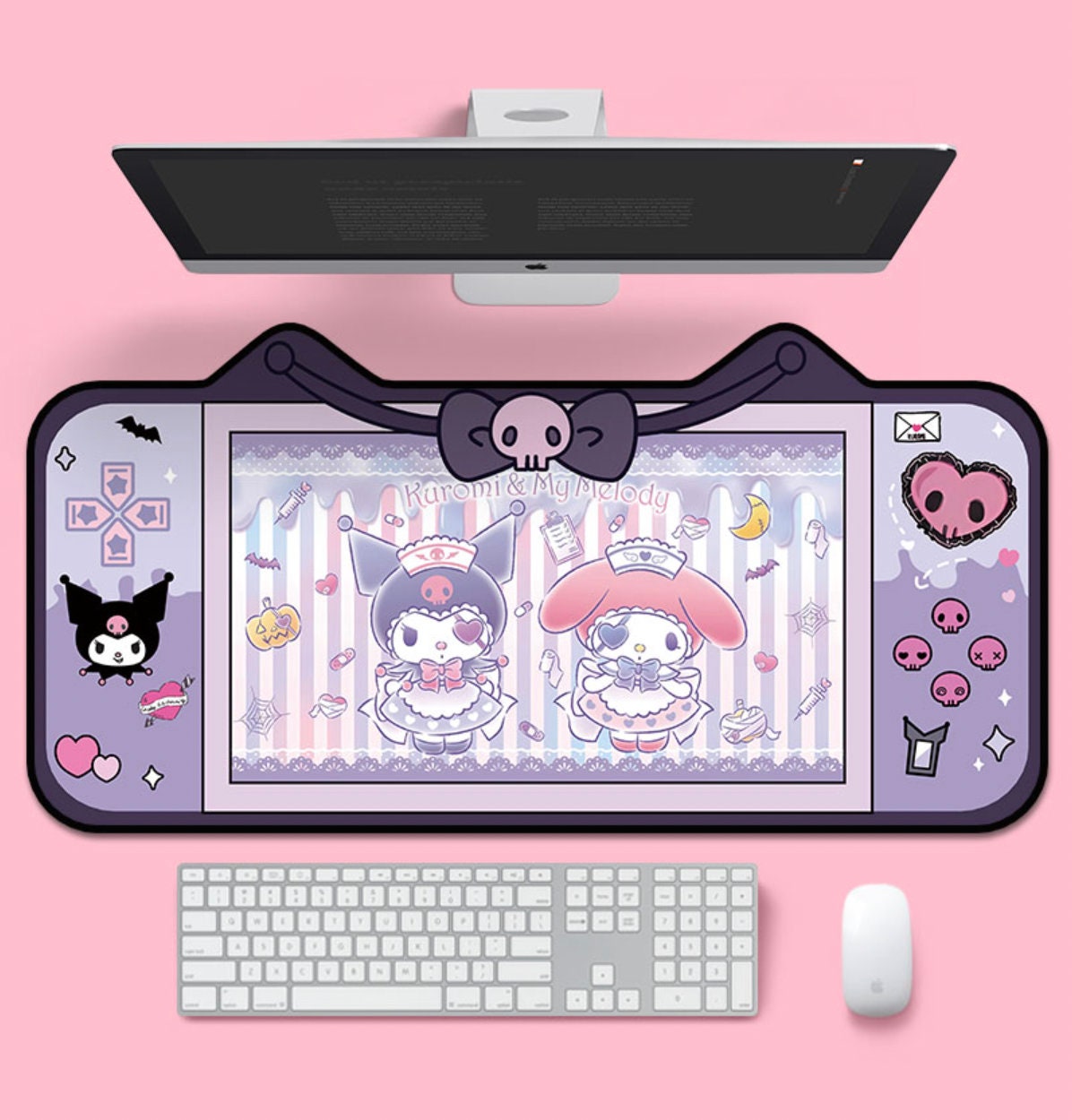 Cute Kuromi Long Mousepad Kuromi Gaming Desk Mats Computer - Etsy