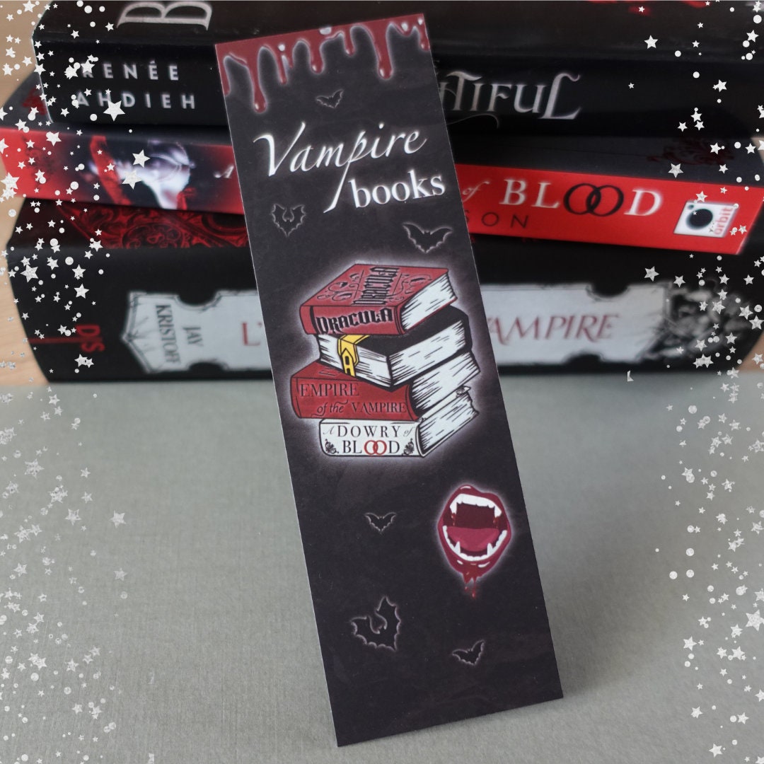 Bookmark VAMPIRE Books Double-sided, SOFT TOUCH Effect - Etsy