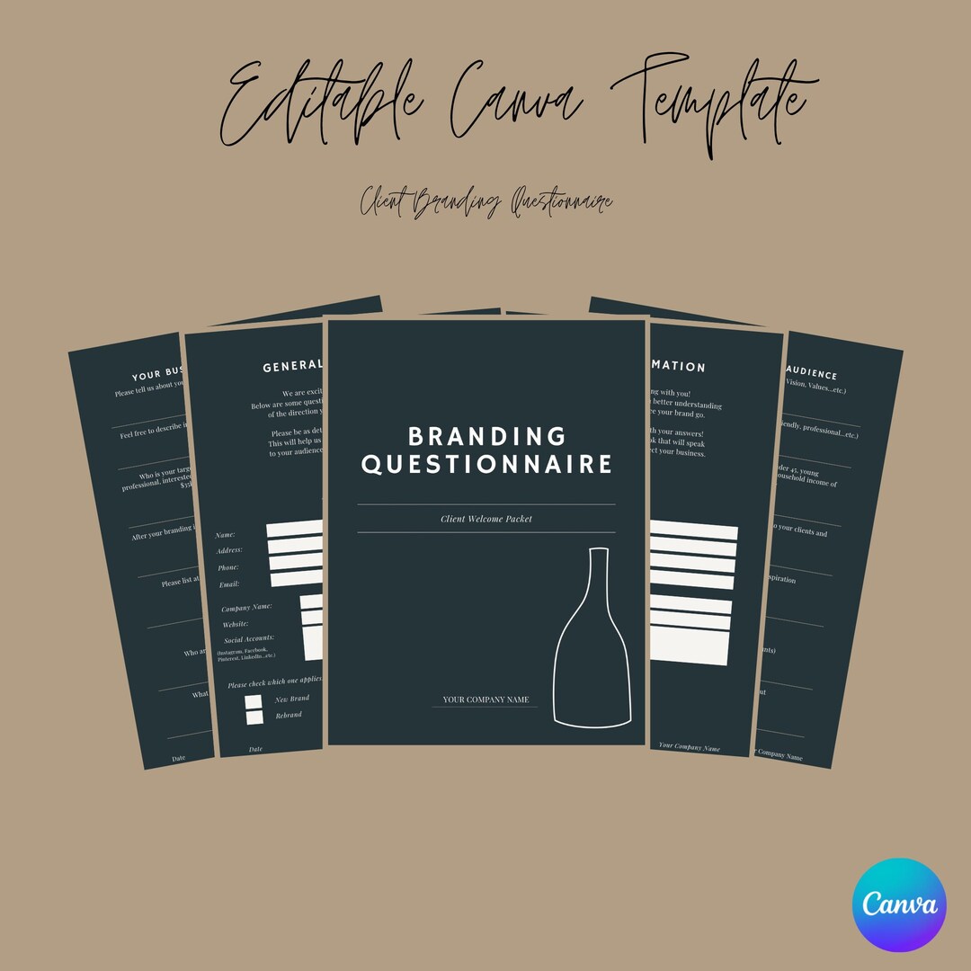 Minimal Branding Questionnaire Canva Business Document for Small ...