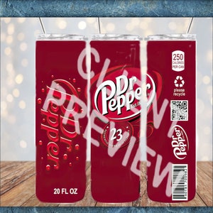 Dr Pepper 20oz Skinny Sublimation Wrap Design - Etsy