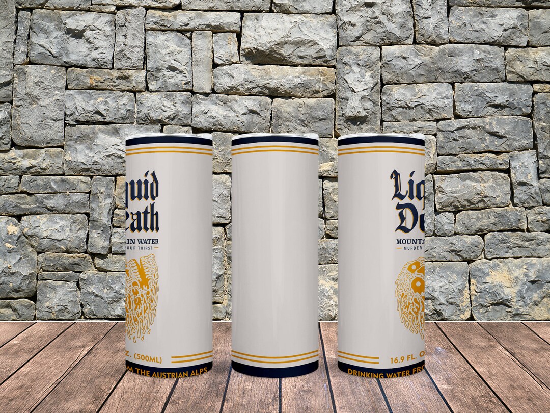 20 Oz Seemless Tumbler Wrap, Liquid Death Tumbler Wrap, Gift, Digital ...