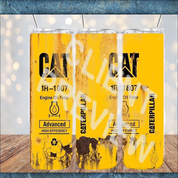 Cat Oil Filter Tumbler - Etsy