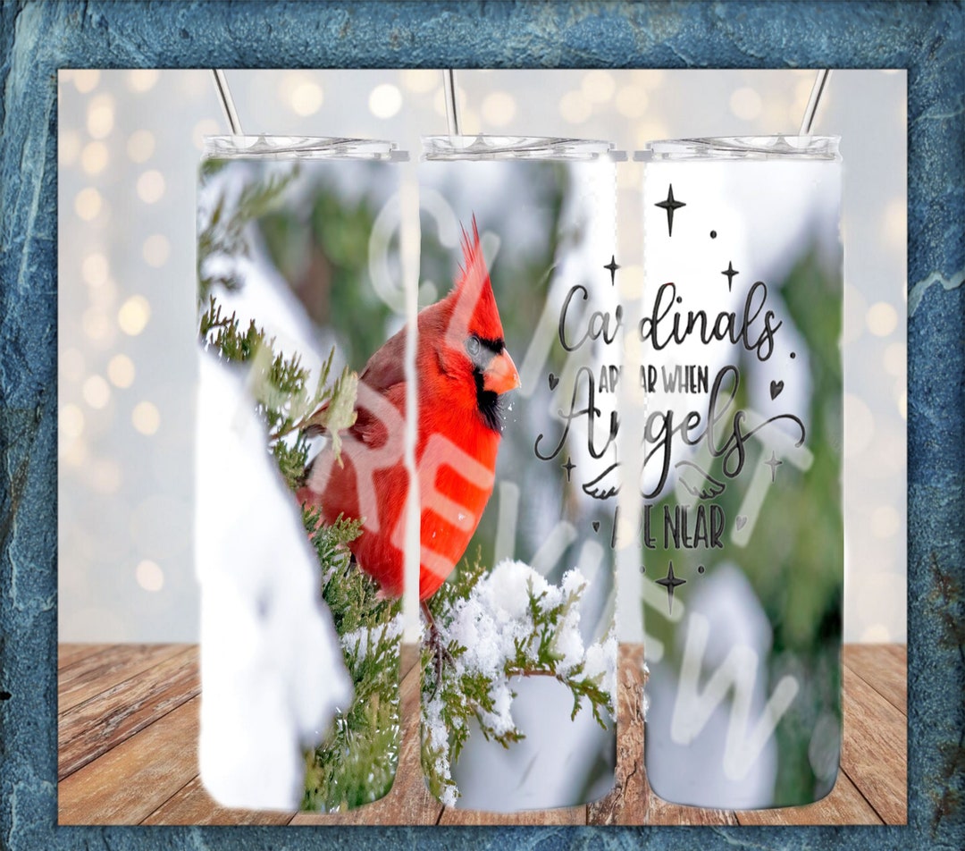 Red Cardinal 20oz Skinny Sublimation Wrap Design - Etsy
