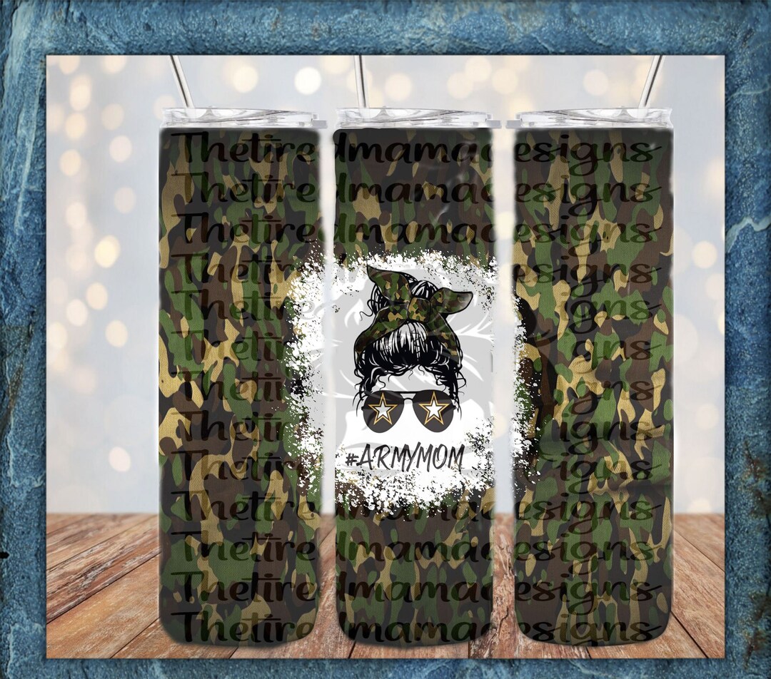 Army Mom 20 Oz Sublimation Tumbler Wrap, - Etsy
