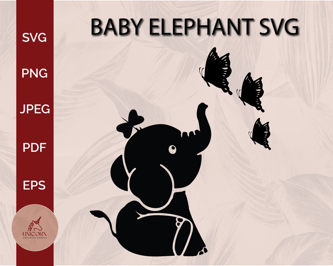 Baby Elephant Svg Baby Elephant Png Elephant Baby Svg Pink Elephant Svg ...