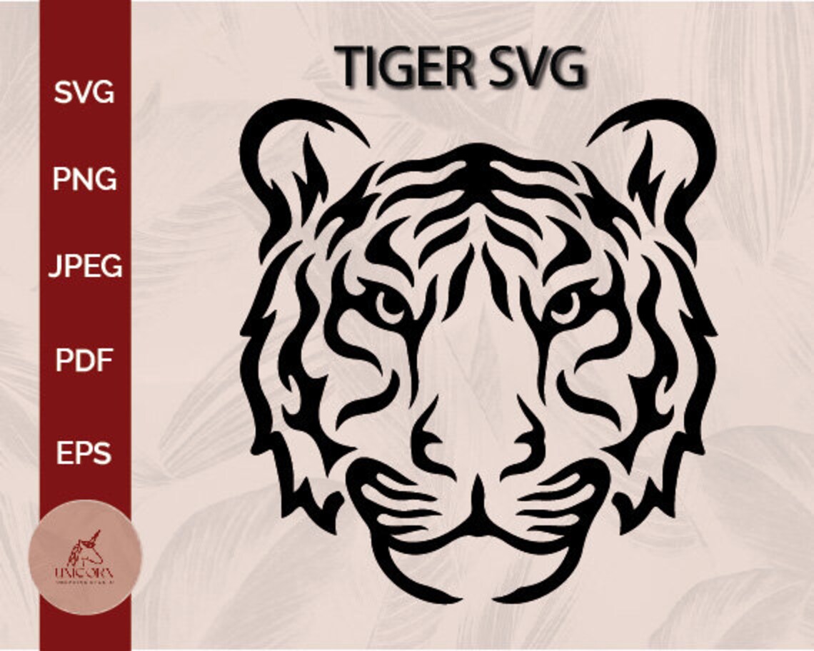Tiger Face Svg Tiger Head Png Tiger Head Svg Tiger Svg - Etsy