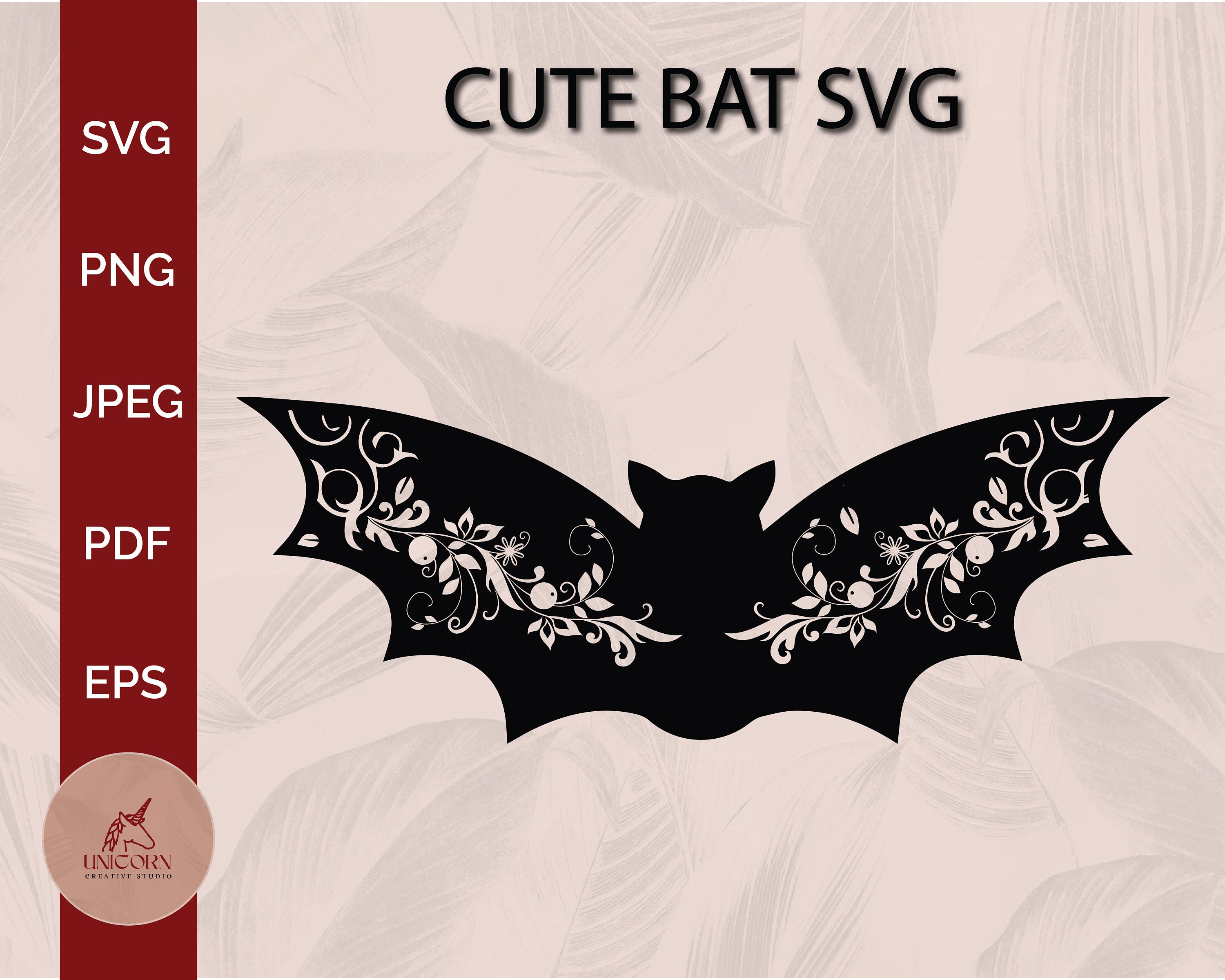 Cute Bat Svg Bats Svg Halloween Bats Svg Bat Mandala Svg Bat Vector ...