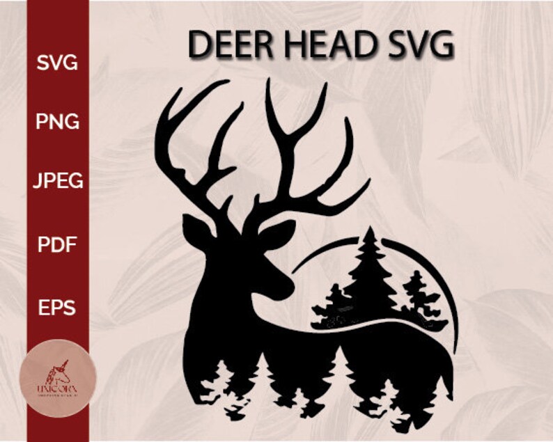 Deer Head Svg Buck Svg Deer Png Deer Hunting Svg Doe Svg Deer Antlers Svg Deer Skull Svg Deer ...