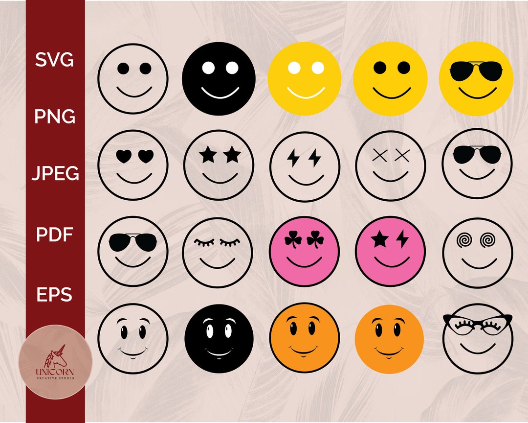 Smiley Face Svg Emoji Svg Happy Face Svg Smiley Face Logo Emoji Shirt ...