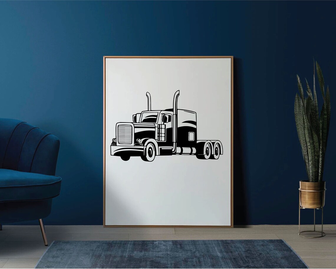 Semi Truck Svg Semi Svg Semi Truck Peterbilt Svg - Etsy