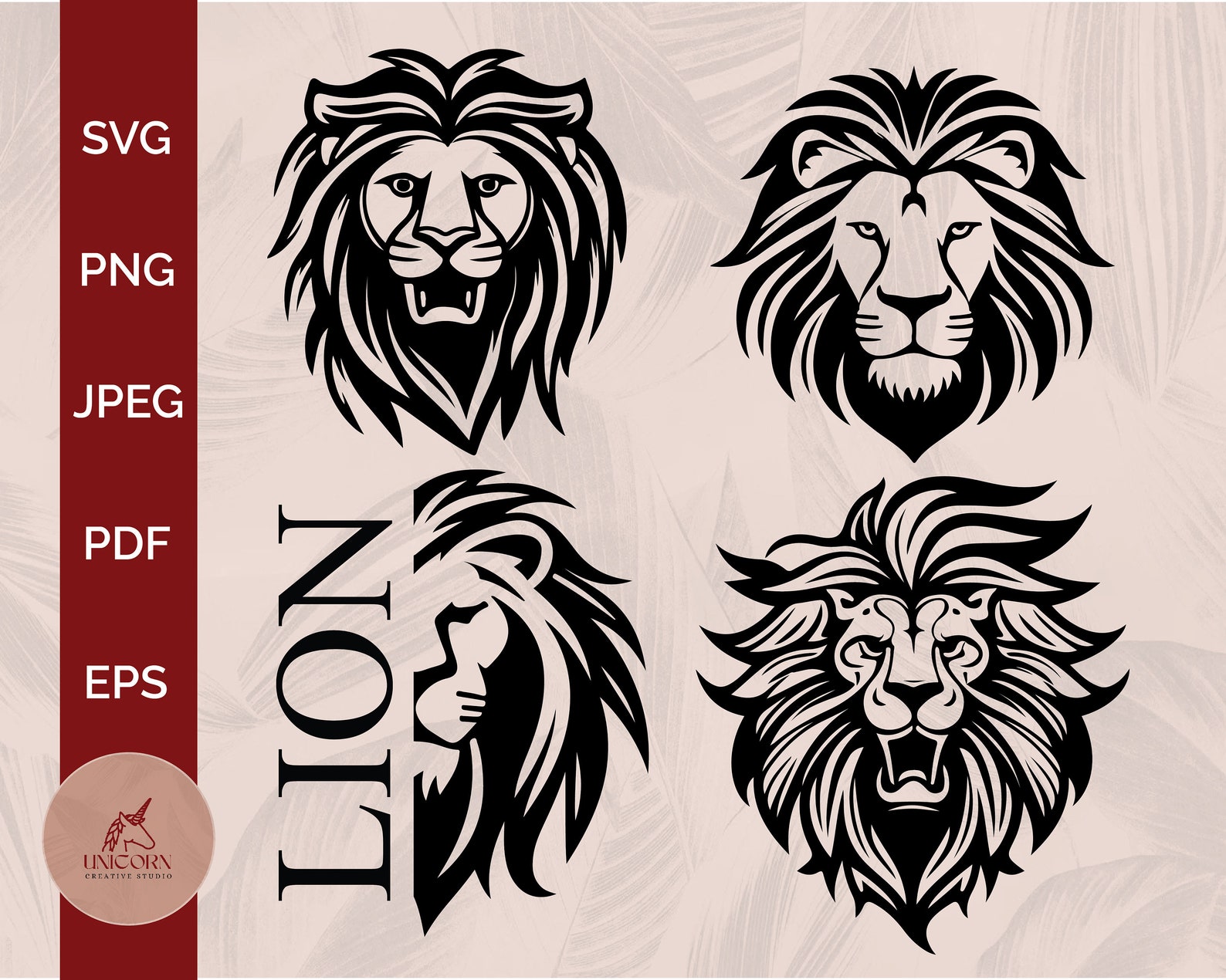 Lion Face Svg Lion Head Svg Lion Svg Lion King Svg Lions Mascot Svg Leo ...