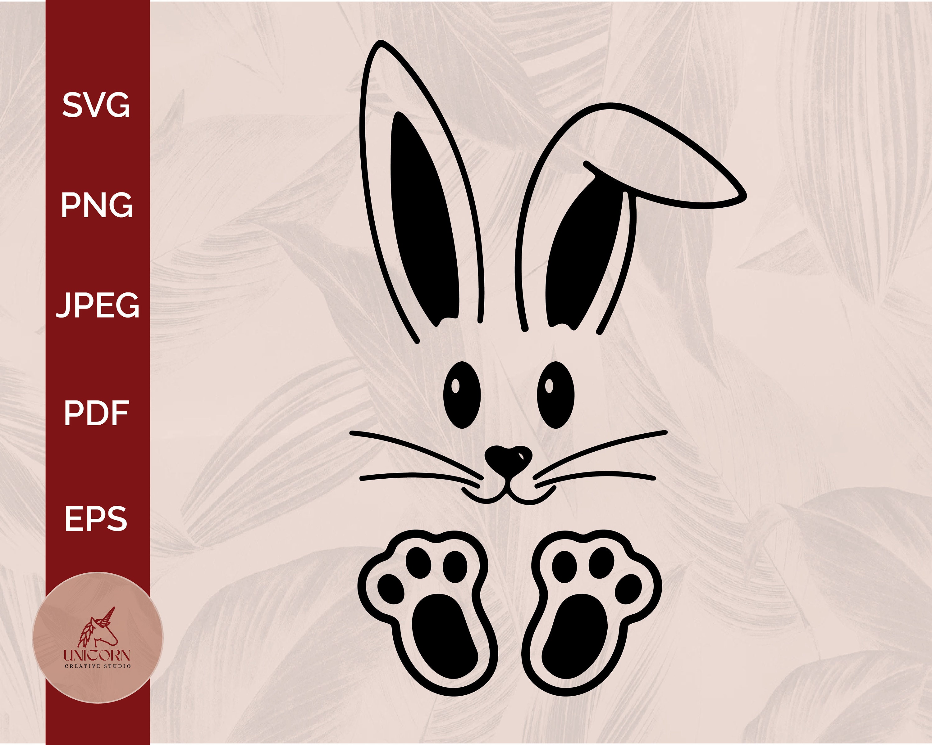 Bunny Face Svg Bunny Ears Svg Bunny Face Png Easter Svg Bundle Bunny ...