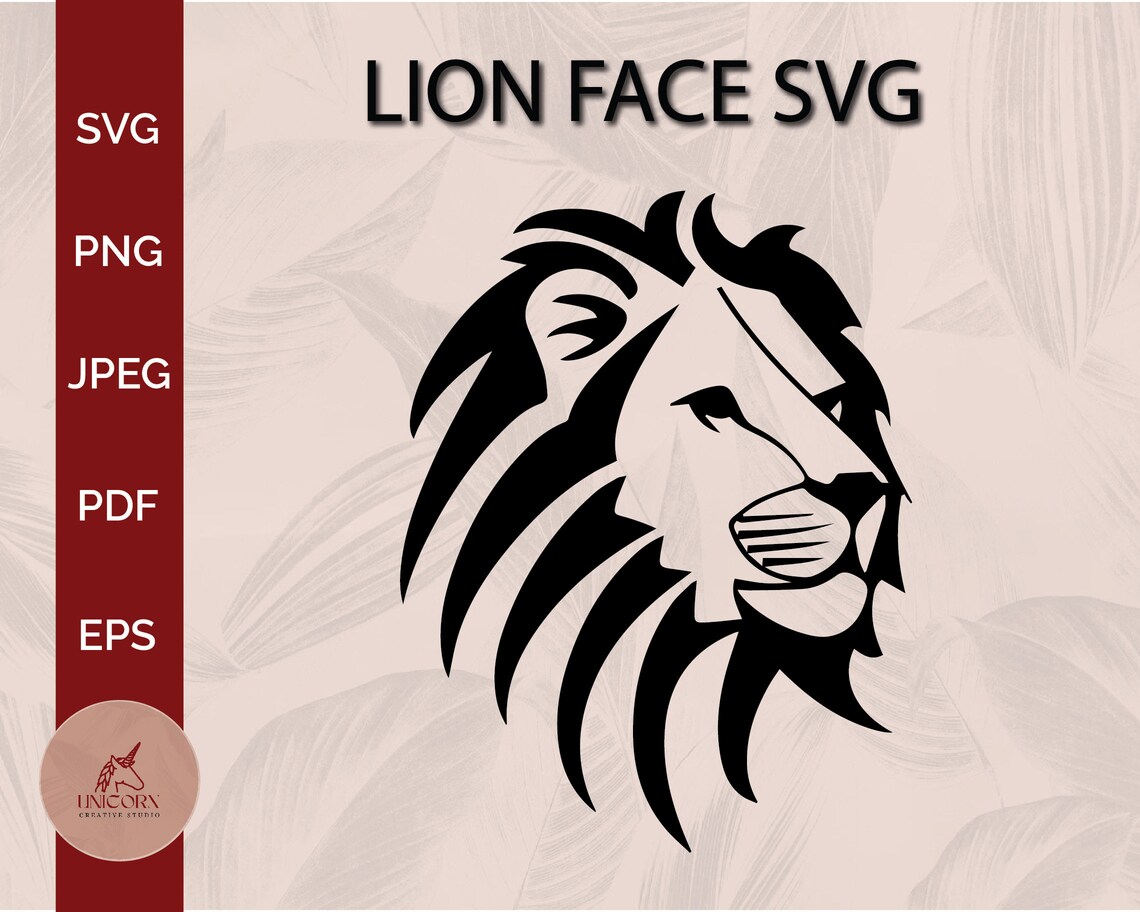 Lion Face Svg Lion Head Svg Lion Svg Lion King Svg - Etsy