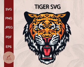 Tiger Face Svg Tiger Head Png Tiger Head Svg Tiger Svg Cricut Tiger ...