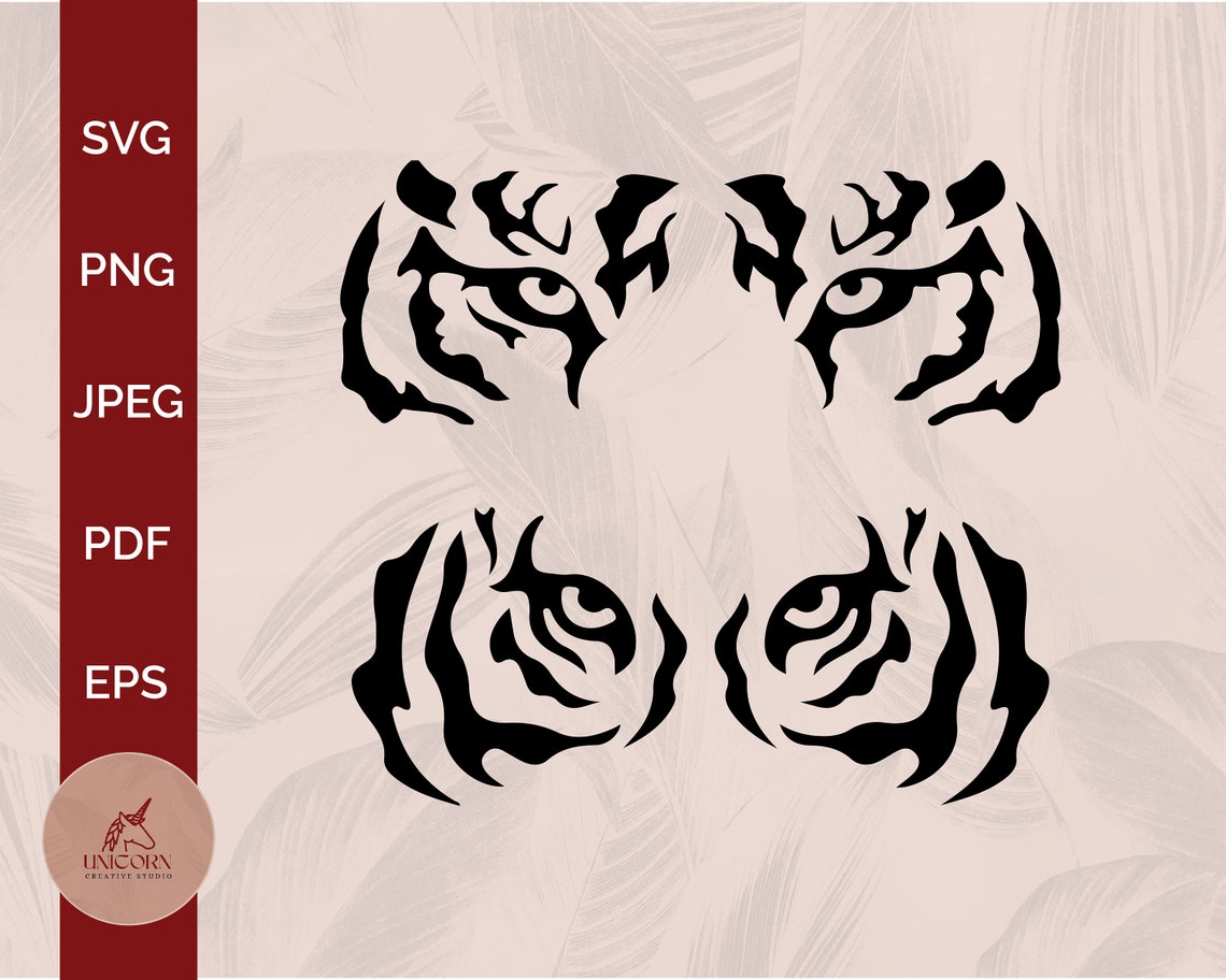 Tiger Face Svg Tiger Head Png Tiger Head Svg Tiger Svg - Etsy