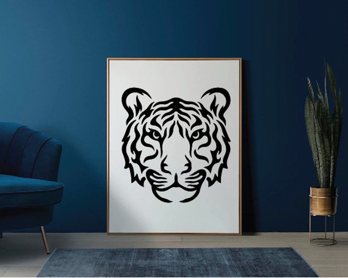 Tiger Face Svg Tiger Head Png Tiger Head Svg Tiger Svg - Etsy