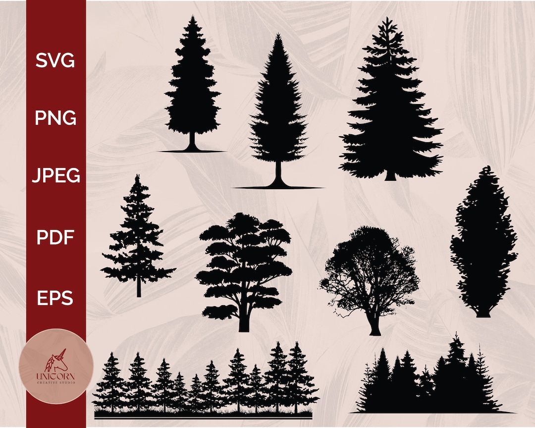 Pine Tree Svg Forest Svg Pine Tree Tree Svg Tree Silhouette Pine Svg ...