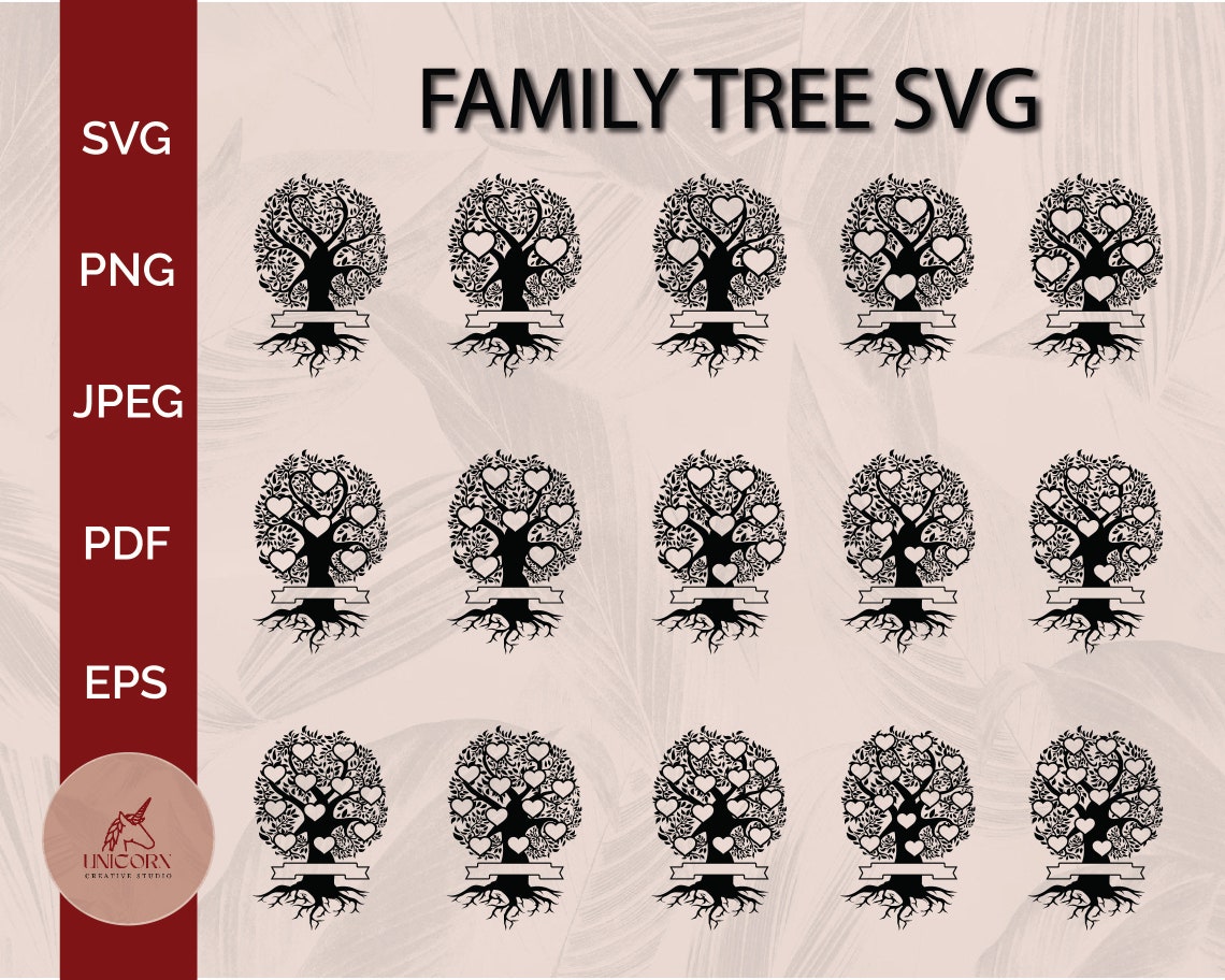 Family Tree Svg Family Tree Template Family Tree Clipart - Etsy