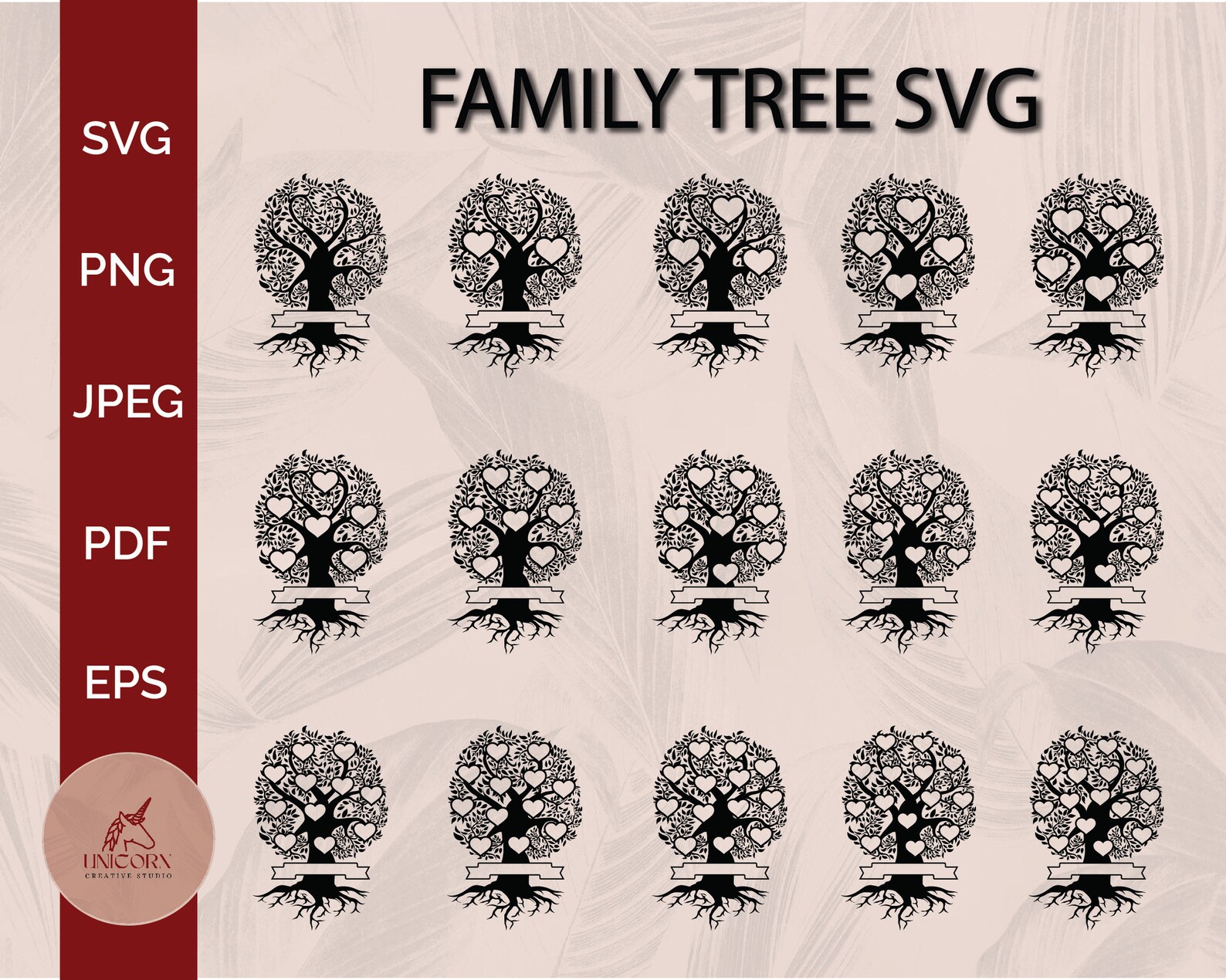 Family Tree Svg Family Tree Template Family Tree Clipart Family ...
