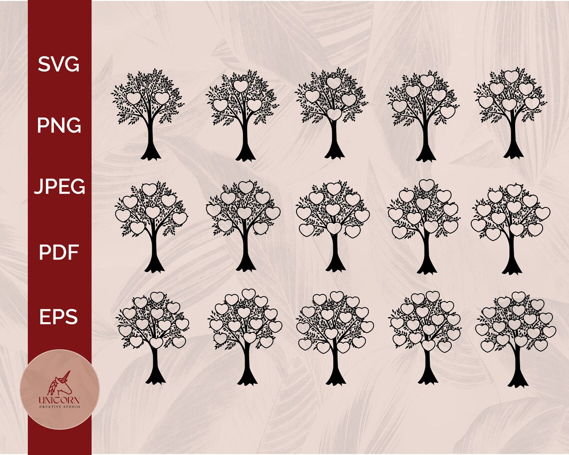 Family Tree Svg Family Tree Template Family Tree Clipart - Etsy
