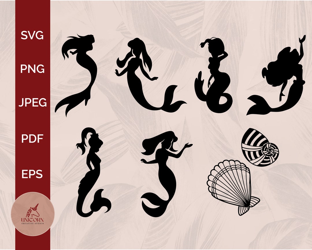 Mermaid Svg Ariel Svg Little Mermaid Svg Mermaid Png Mermaid Tail Svg ...