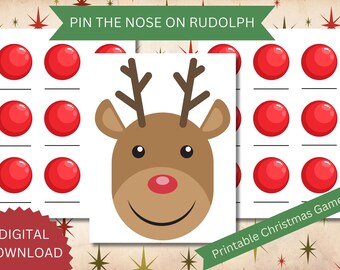 Pin the Nose on the Snowman, Christmas Games, Christmas Party Game ...