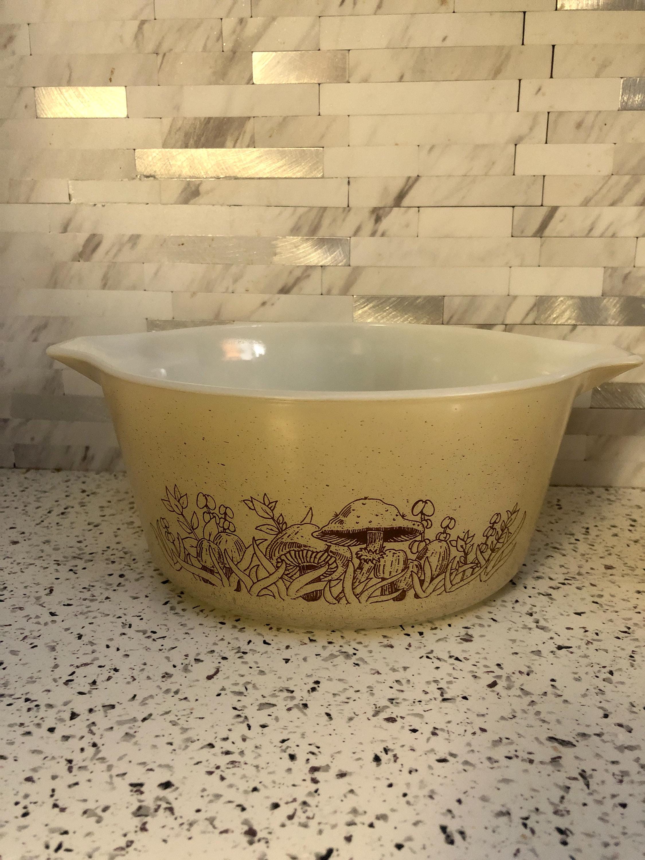 Vintage PYREX, Forest Fancies Pattern, Casserole Bowls, 1970's Pyrex Bowls, 474-B 473-B 1.5 and ...