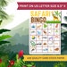 Safari Theme BINGO, Kids Bingo Game, Safari Jungle All Ages Party Games ...