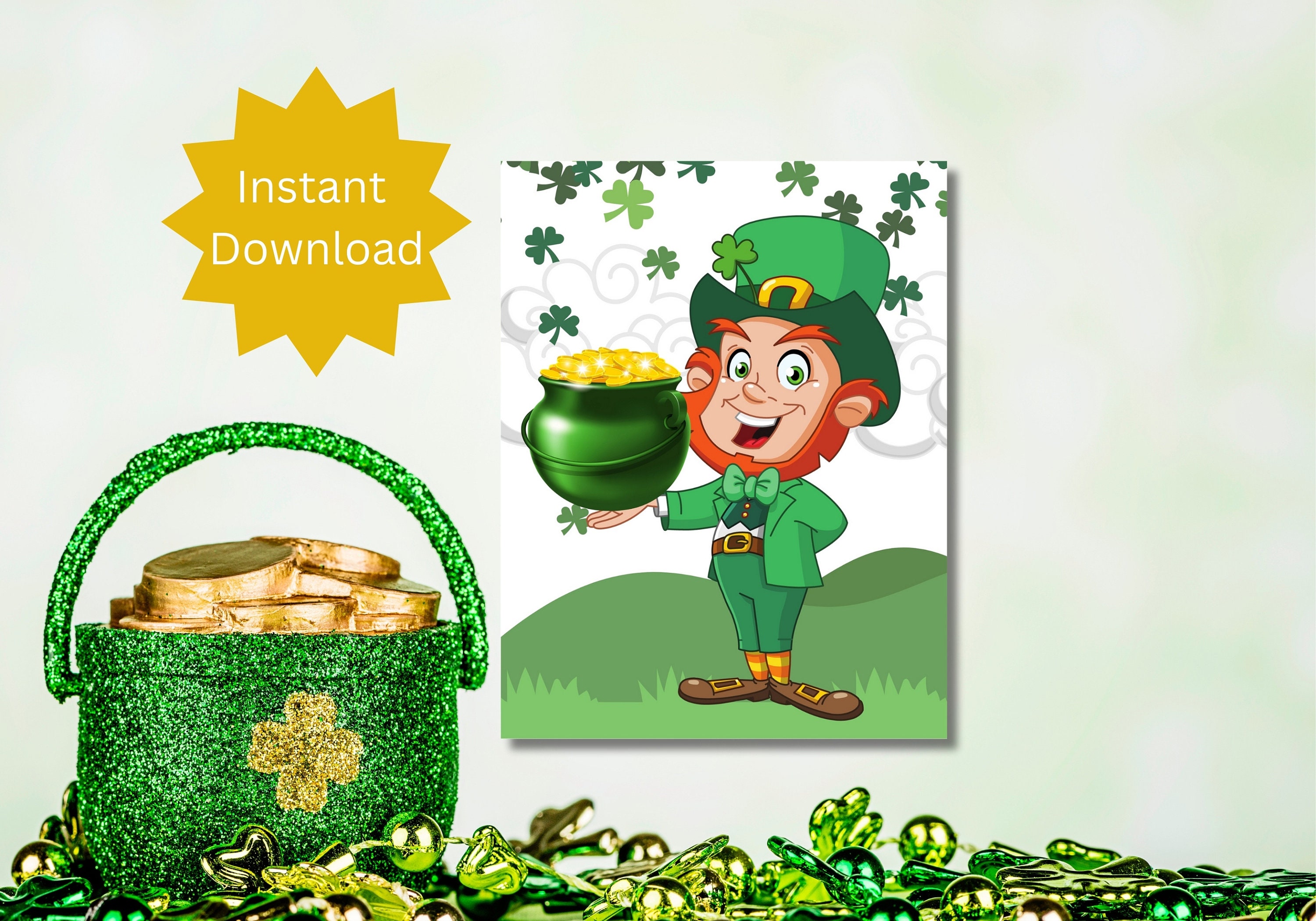 St. Patrick's Day Theme Party, Pin the Pot of Gold on the Leprechaun ...
